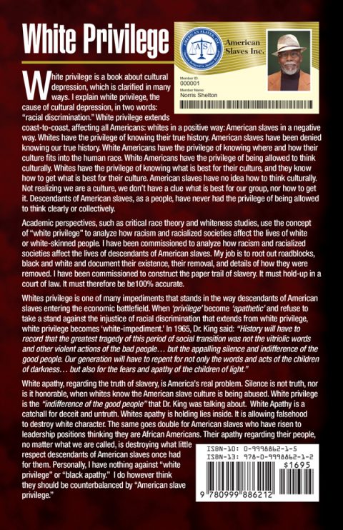 White Privilege White Apathy White Ignorance | American Slaves, Inc.